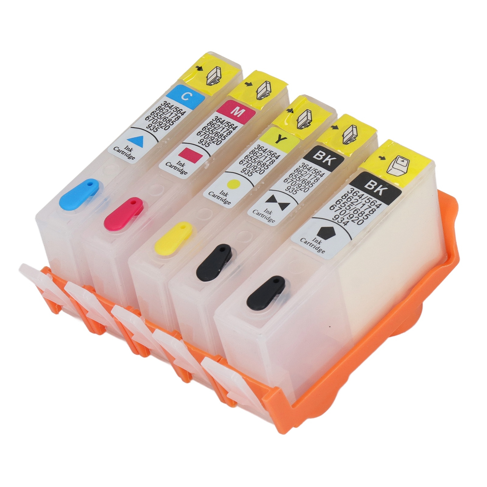 5PCS Ink Cartridge Set BK C M Y Smooth Ink Output Cartridge Combo For ...