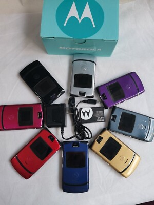 Motorola RAZR V3 Retro Flip Phone -All Colours Unlocked -Pristine GRADE ...