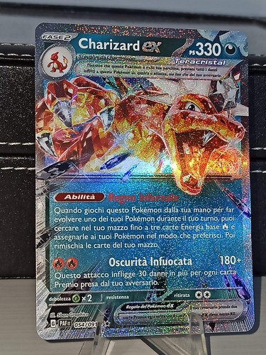 Carta Pokémon Charizard EX Destino di Paldea PAF 054/091 Italiano Near ...