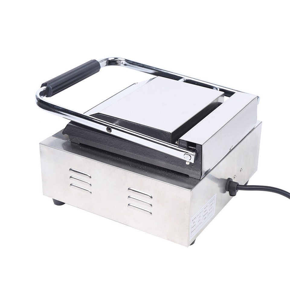 Commercial Electric Panini Press Grill Griddle Plate , Flat Sandwich ...
