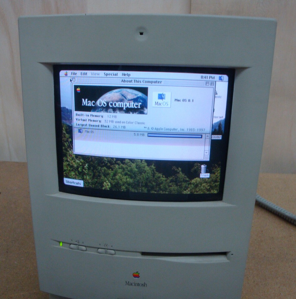 MAC APPLE COLOR CLASSIC LC575 MOTHERBOARD COMPUTER WORKING OS 8.1 EXCEL ...