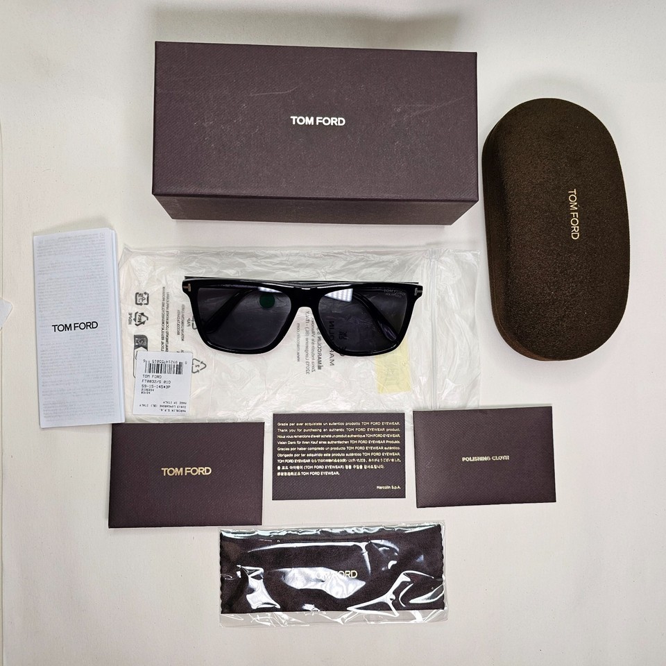 Tom Ford Sunglasses Fletcher Polarised Black Square FT0832 TF 832 01D ...