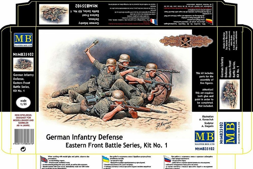 Master Box 35102 - 1/35 - German Infantry Defense, Eastern Front Battle ...