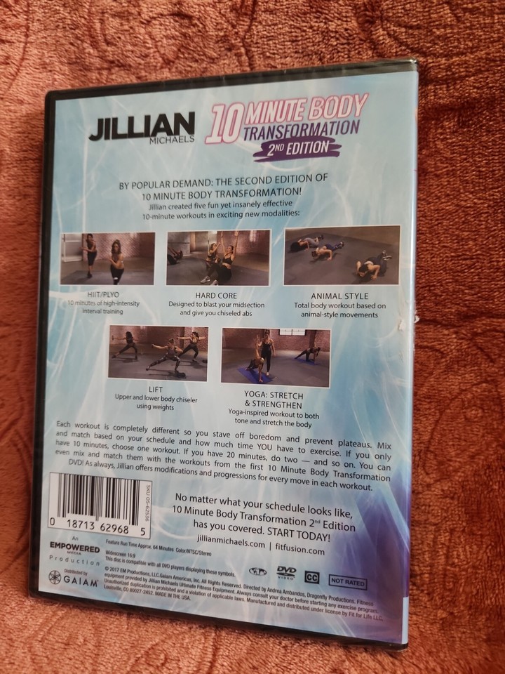 JILLIAN MICHAELS - 10 Minute Body Transformation 2nd Edition DVD NEW ...