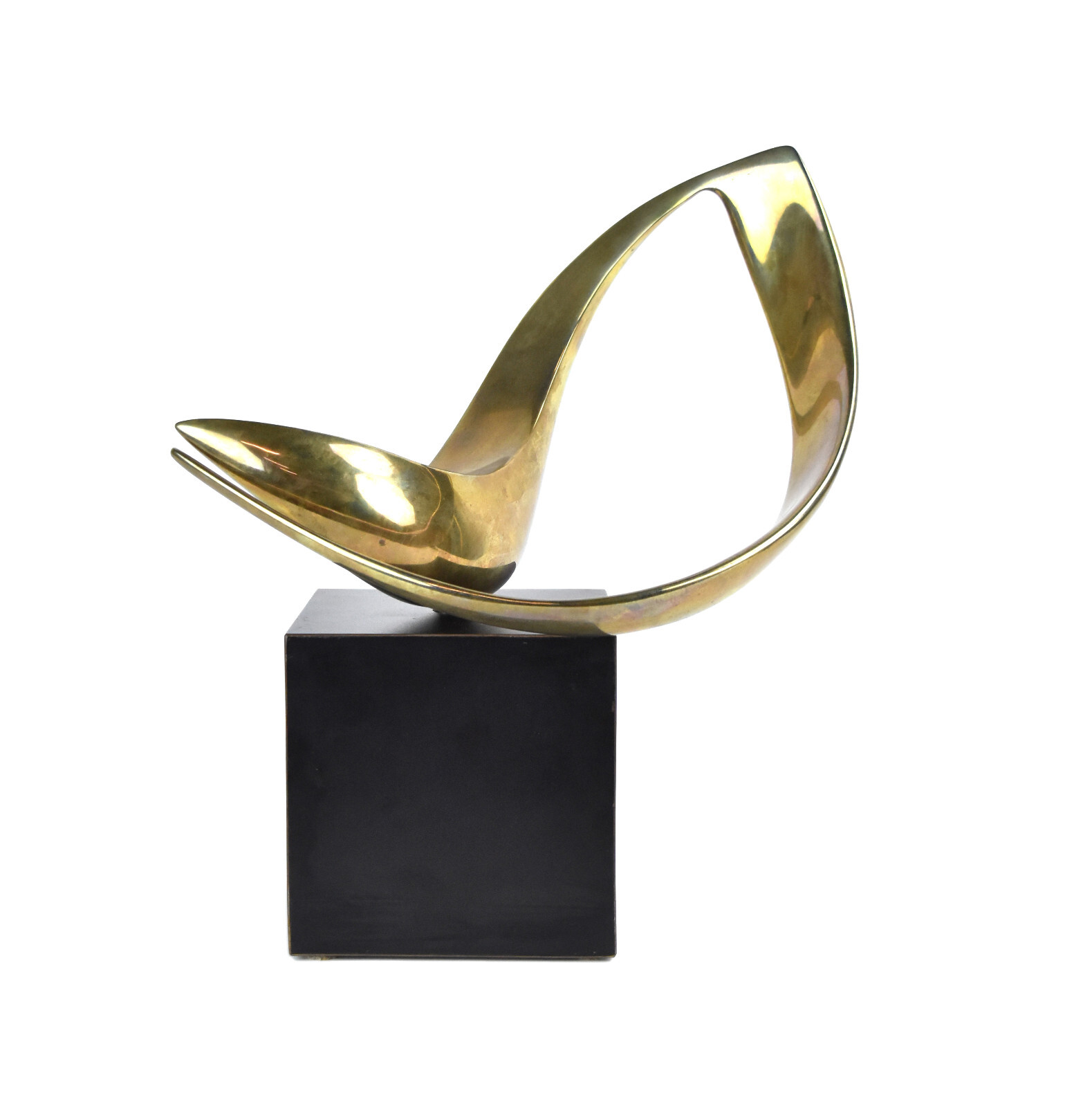 Robbie Robins Modern Abstract Bronze Sculpture on Black Plinth | eBay