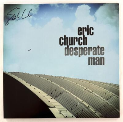 Eric Church Signed Autograph Album Vinyl Record LP - Desperate Man ...