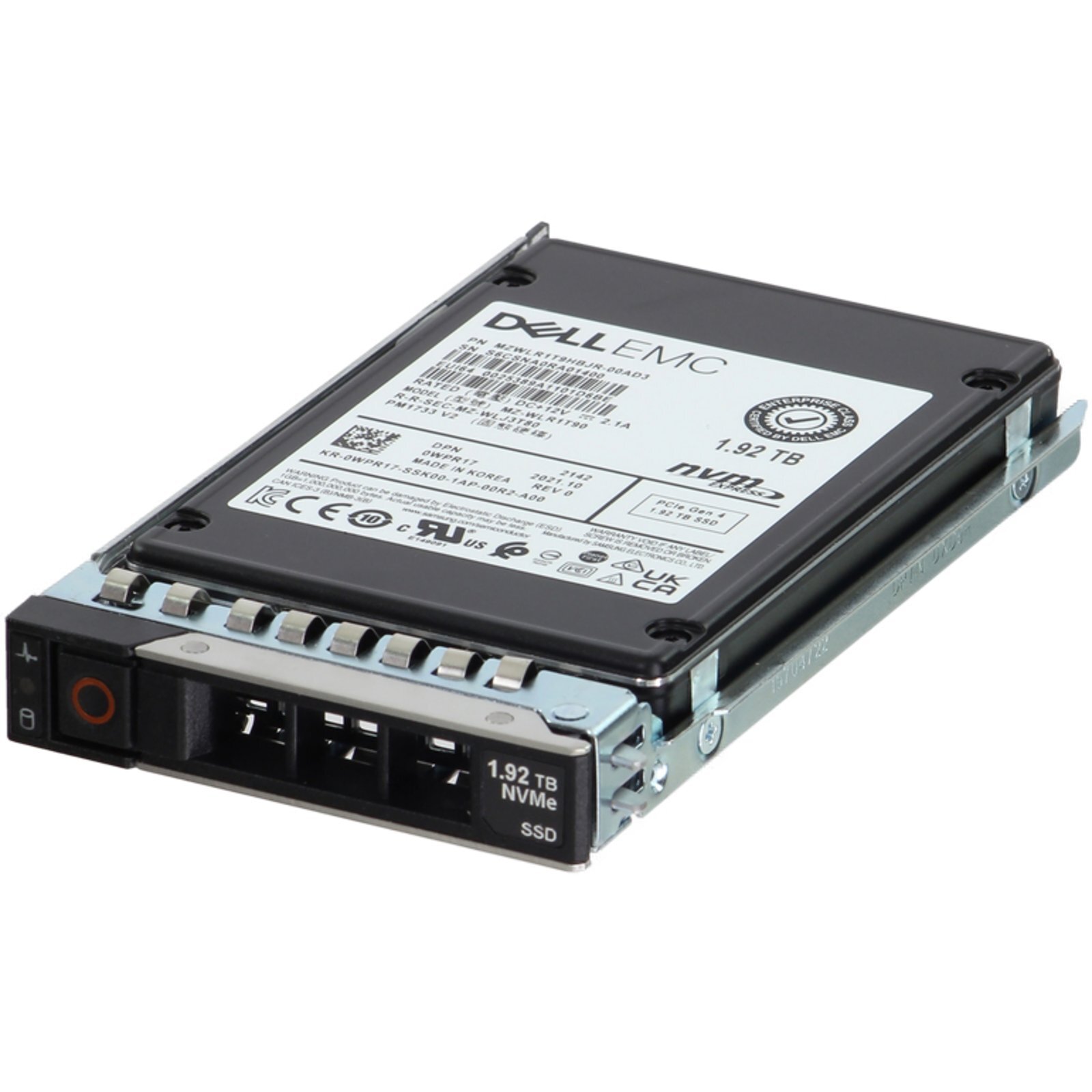Dell 1.92TB 2.5" TLC RI NVMe PCIe SSD PM1733 (MZWLR1T9HBJR-00AD3) WPR17 0WPR17 for sale online ...