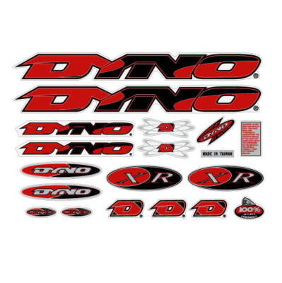 1999 DYNO - XR clear decal set for chrome frame black forks | eBay