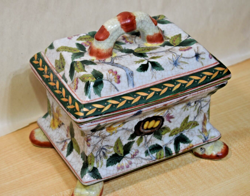 Covered Ceramic Box with Antiqued Look | eBay