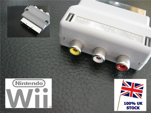 Nintendo Wii AV TV Composite Scart Adapter Block - 300+ SOLD - Genuine ...