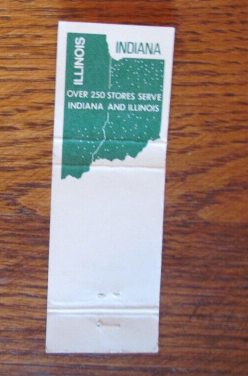 HOOK'S DRUG STORES MATCHBOOK COVER: ILLINOIS & INDIANA EMPTY MATCHCOVER ...