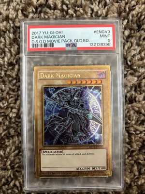 PSA 9 2017 YU-Gi-OH Dark Magician Gold Secret Rare MVP1-ENGV3 D.S.O.D ...