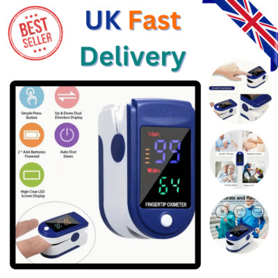 Heart Rate Monitor Oximeter Blood Oxygen SpO2 Finger Pulse Saturation ...