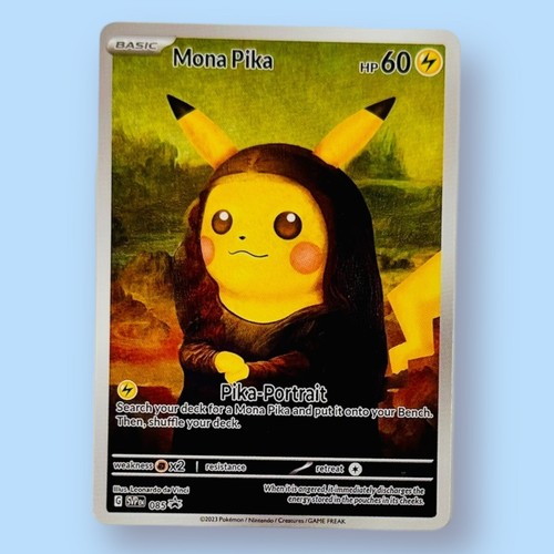 Mona Pika (Pikachu) Pokemon x Van Gogh Black Star Promo ACG Art Card ...