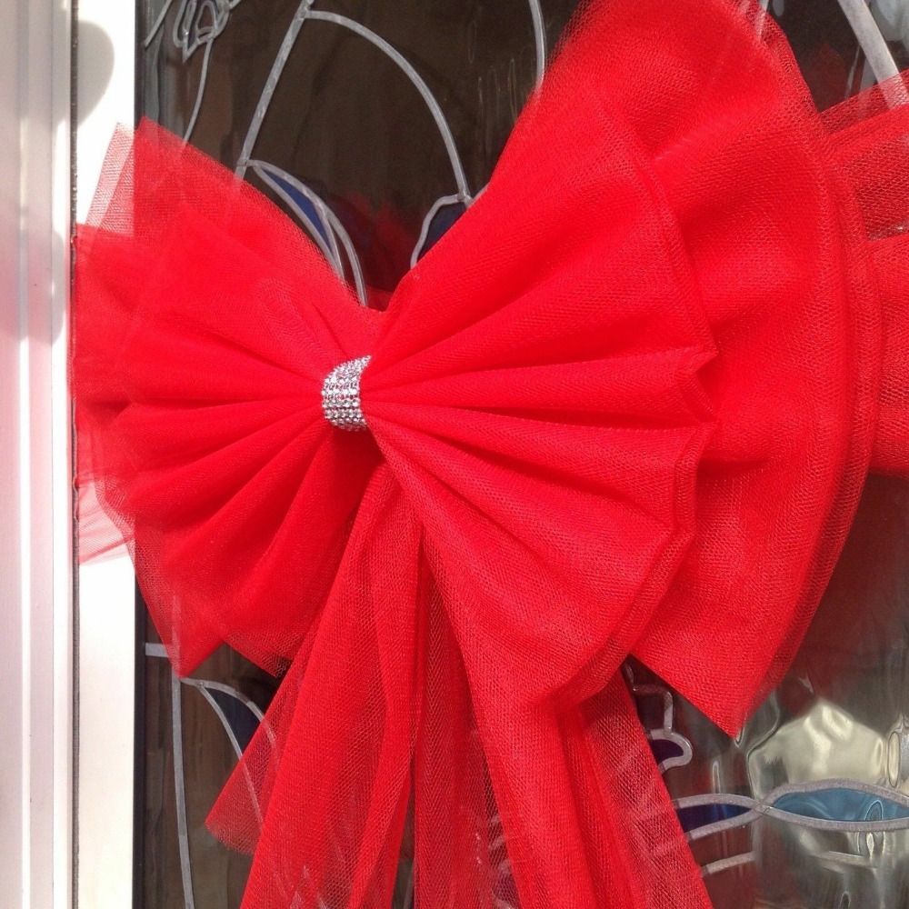 Full Wrap Christmas Bow Tie Elegant Front Door Bow Traditional Bow | eBay