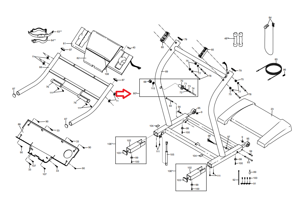 NordicTrack Image Treadmill Latch Pin Assembly 162856 | eBay