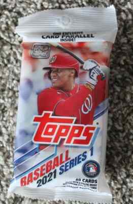 2021 Topps Baseball Fat Pack Series 1 Includes Royal Blue Base Parallel ...