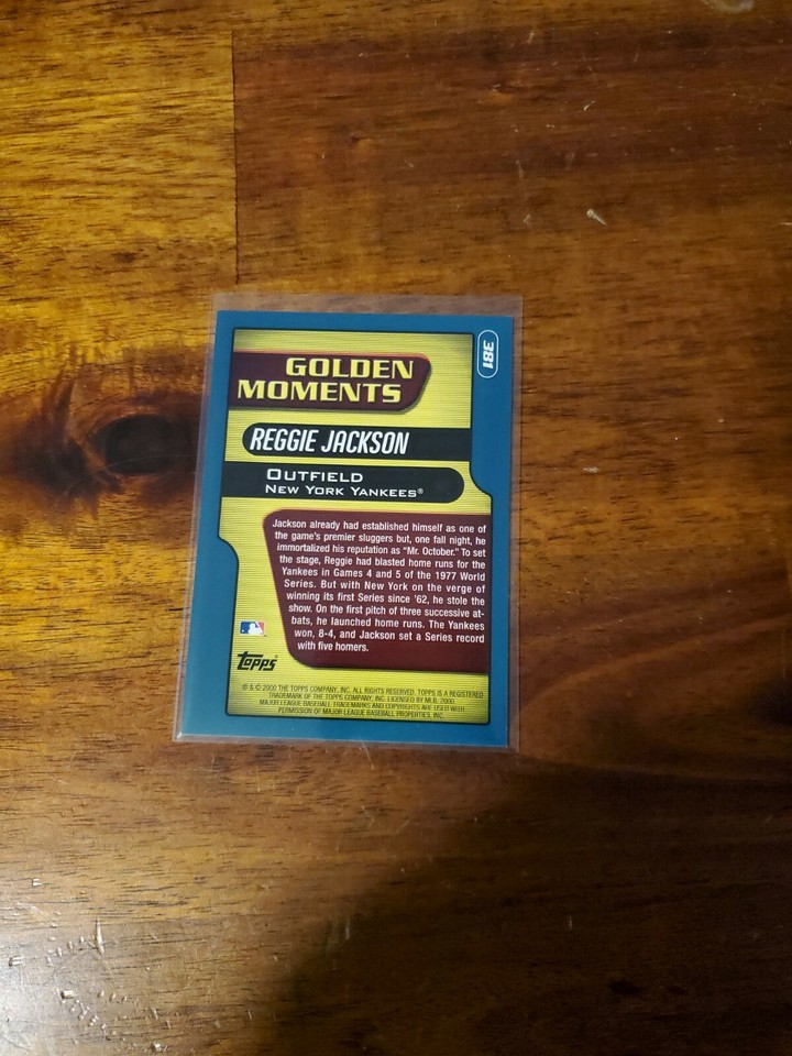 2000 Topps 50 Years Baseball Golden Moments Reggie Jackson #381 New ...