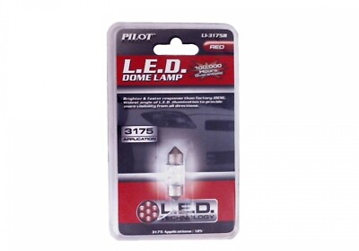 PILOT AUTOMOTIVE LI3175R High Performance Dome Light Bulb RED LED DOME ...