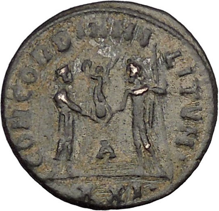 DIOCLETIAN receiving Victory from Jupiter 286AD Rare Ancient Roman Coin ...