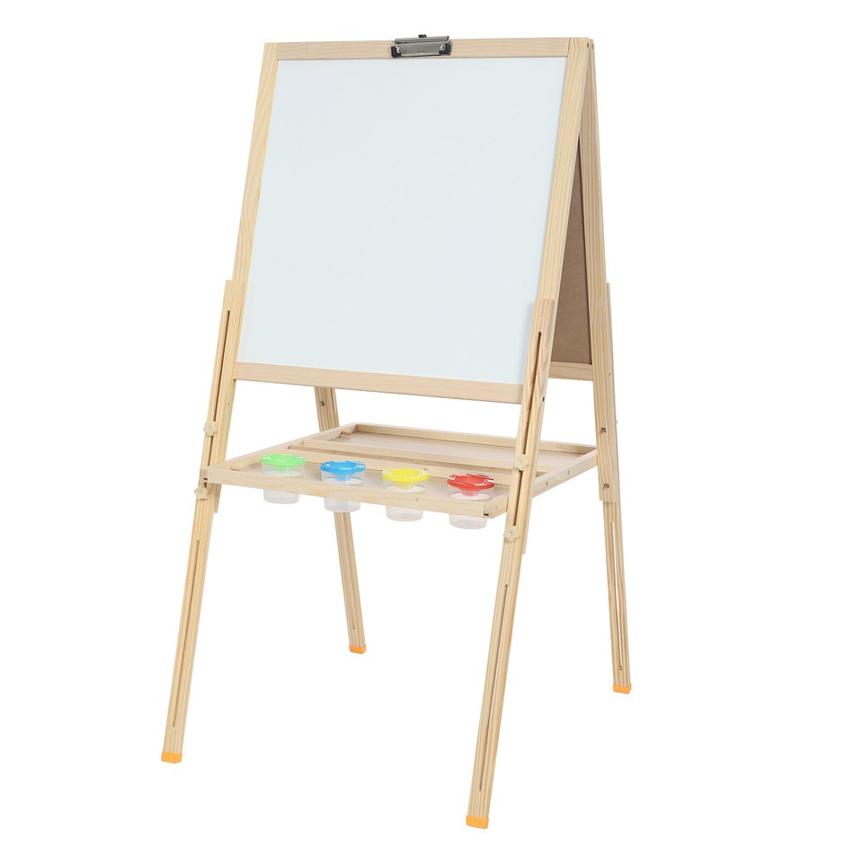 Wood Color Floor Standing Art Easel Easel for Kids Adjustable Standing ...