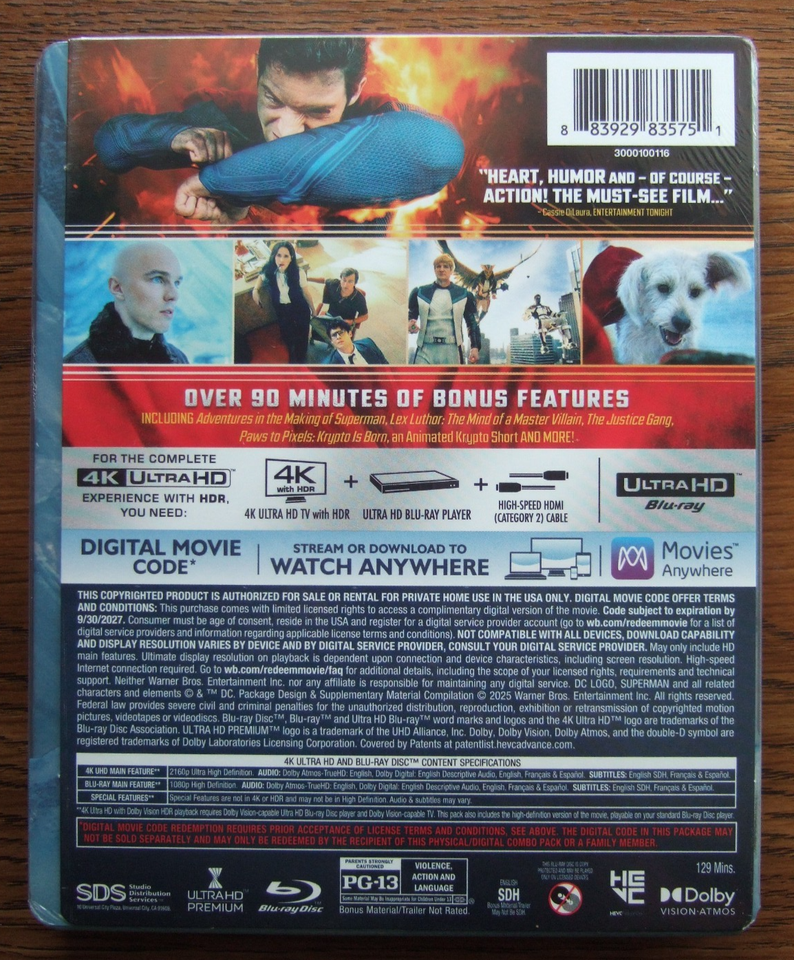 Superman Limited Edition Steelbook (4K UHD+Blu-Ray+Digital Code) | eBay