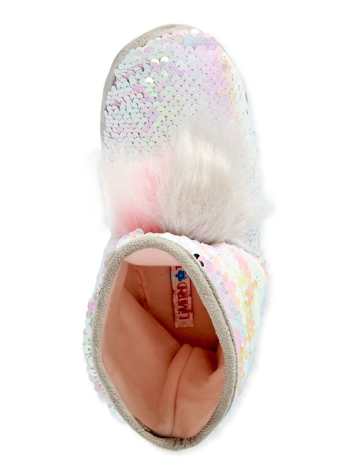 Girls Limited Too Glitter Slippers Size 11/12 or 13/1 Reversible ...