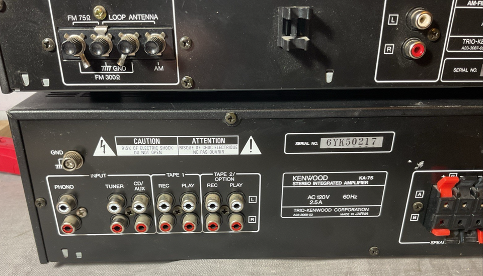 Kenwood KA-75 + KT-45 Tuner & 2Channel Stereo Integrated Amplifier W/ 7 ...