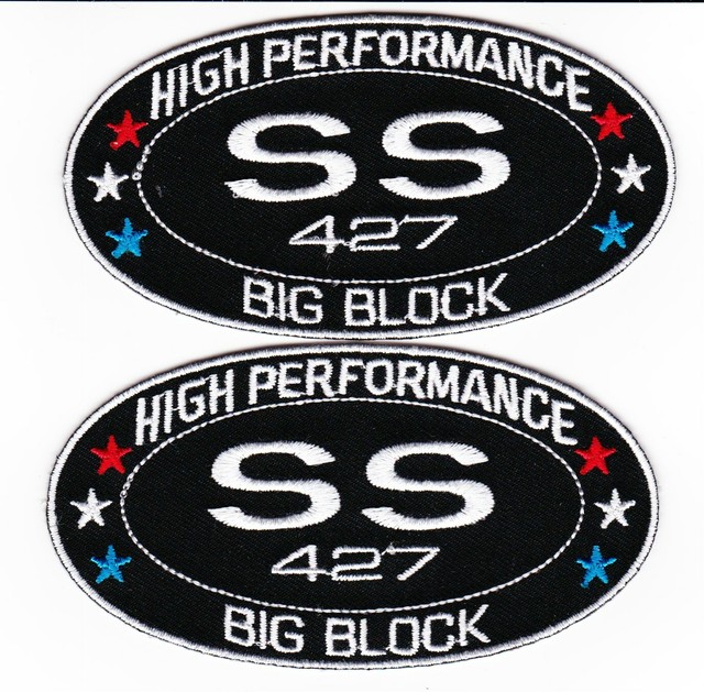 CHEVY SS 427 BIG BLOCK SEW/IRON ON PATCH EMBLEM BADGE EMBROIDERED HOT ...