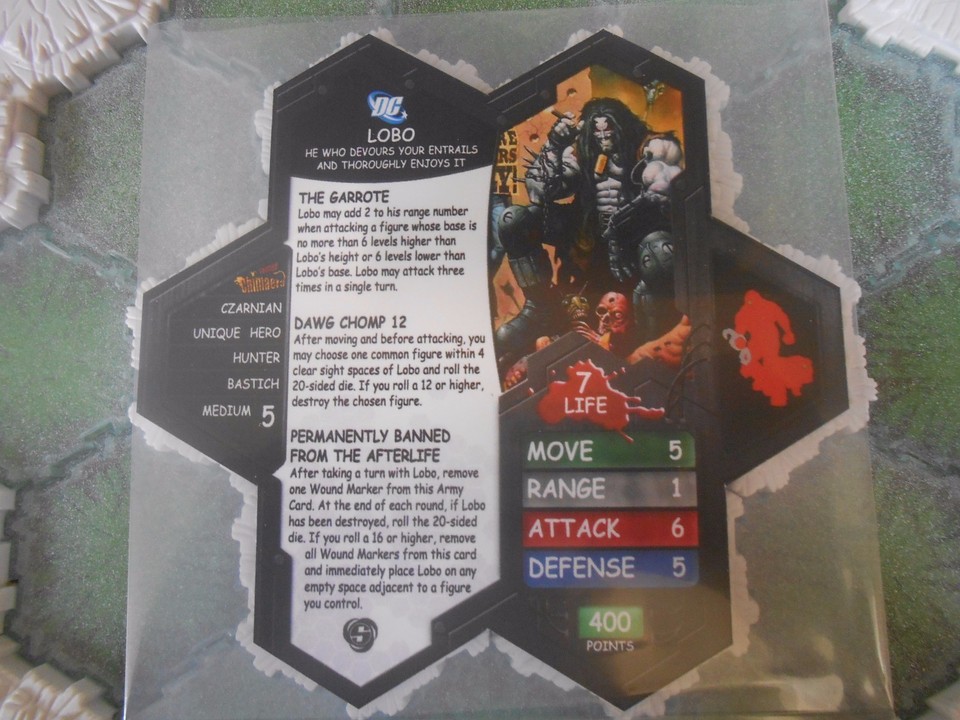 Heroscape Custom Lobo Dbl Sided Card & Fig w/ Sleeve DC Superman ...
