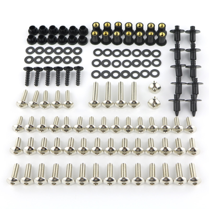 Motorcycle Steel Kit Complete Fairing Bodywork Screws Nut Bolts Fit For ...
