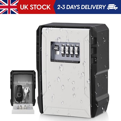 Large Key Safe Box Wall Mounted Outdoor Key Lock Box Waterproof Key Box ...