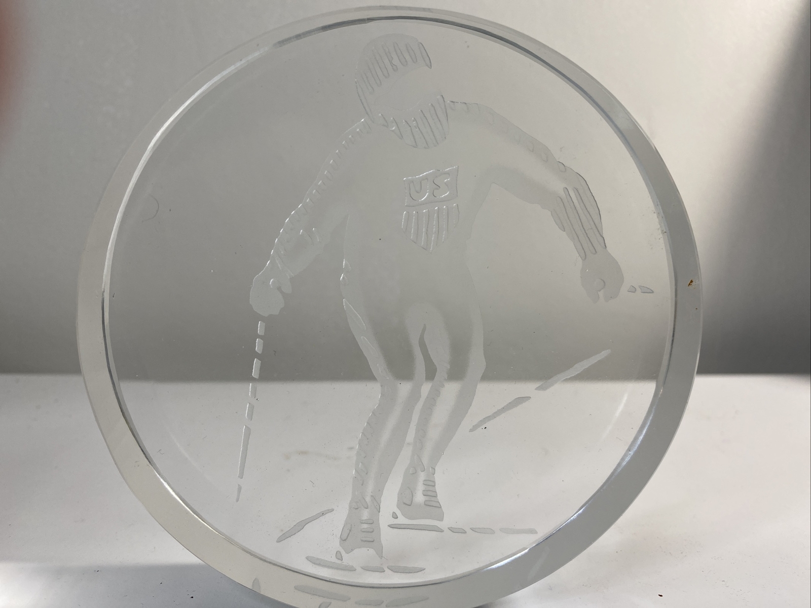 Olympic Ski Glass paperweight | eBay