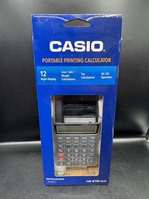 Casio Portable Printing Calculator HR-8TM Plus Printer Large Display ...