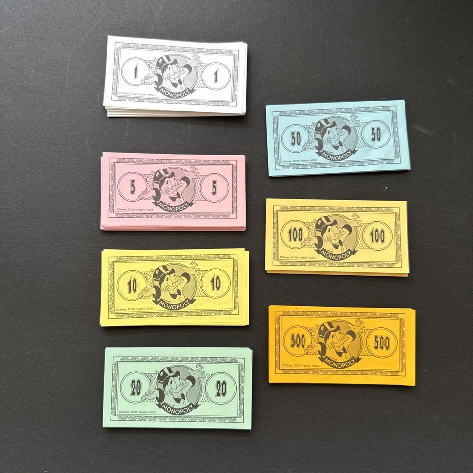 Monopoly Disney Edition 2001 Replacement Play Money Currency Game ...