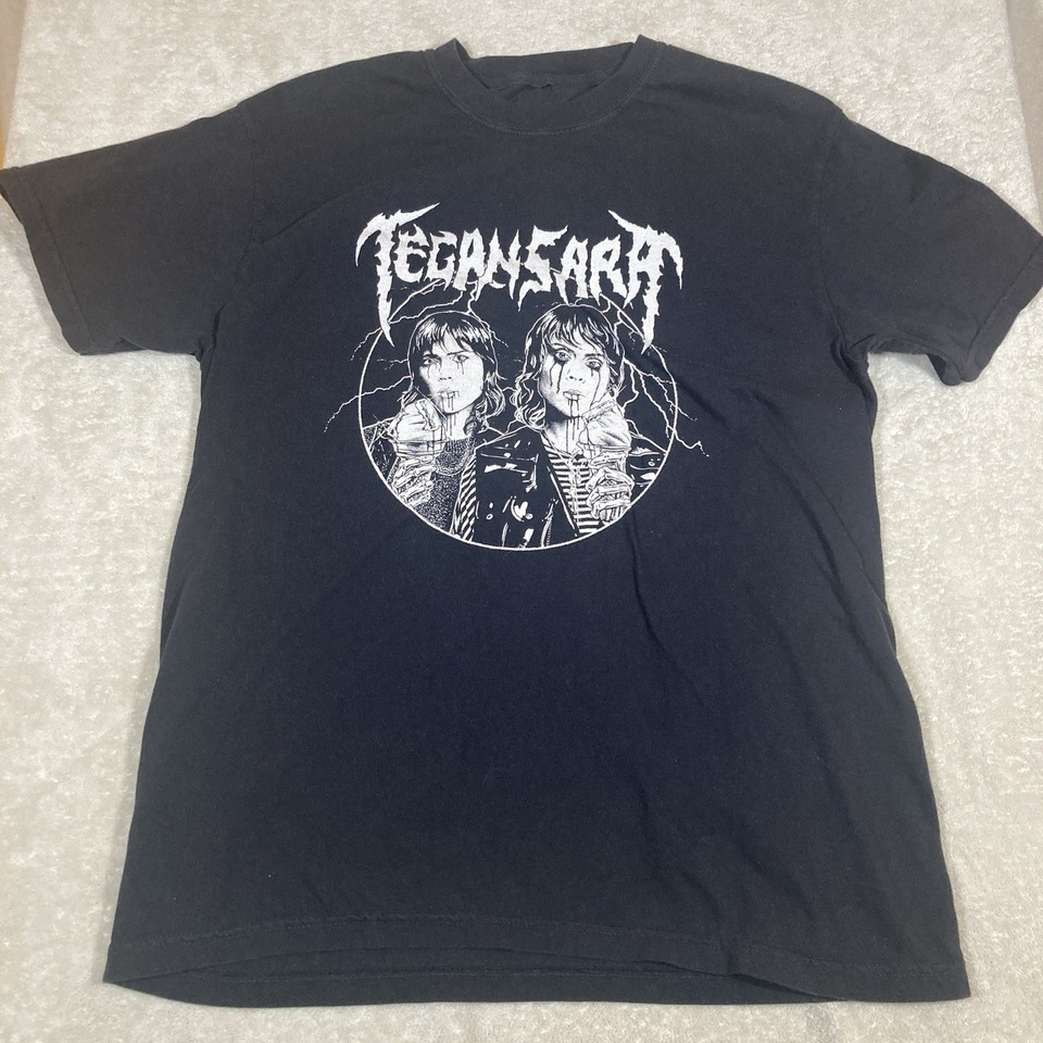 Tegan And Sara Indie Pop Music Lover Black Cotton T Shirt Adult Size Medium | eBay