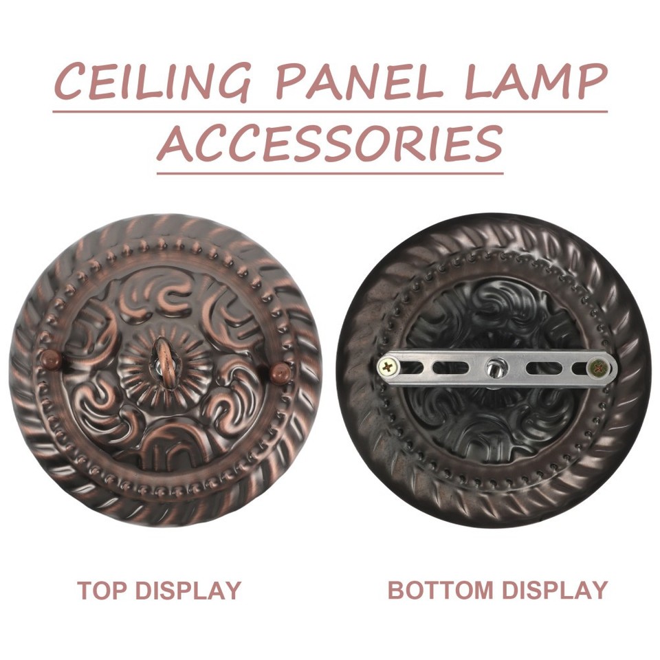 Ceiling Canopy: Ceiling Light Cover Plate With Pendant Lamp Hook - Iron ...