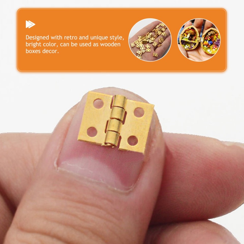 90 Pcs Miniature Hinges Wooden Jewelry Box Hinges Mini Case Copper Hinges | eBay