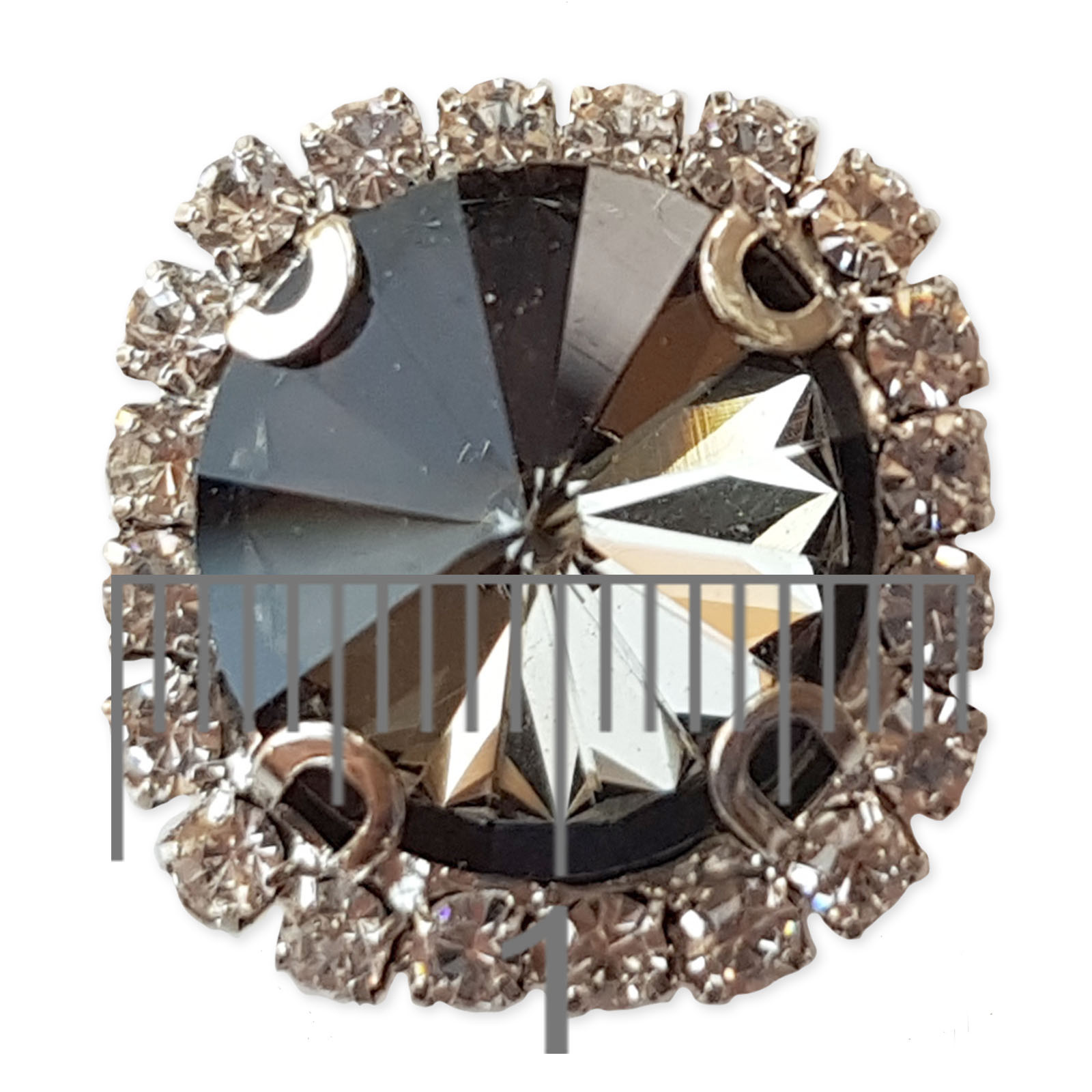 Large ROUND Glass Crystal Diamante Rhinestone Embellishment Sew On Gem ...