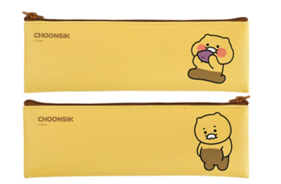 Kakao Friends CHOONSIK MINI FLAT PENCIL CASE Cute Design Stationery 7.4 ...