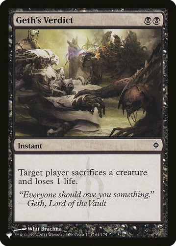Geth's Verdict - The List Light Play, English Magic the Gathering MTG The List | eBay