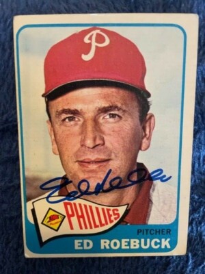 ED ROEBUCK AUTOGRAPHED 1965 TOPPS BASEBALL CARD | eBay