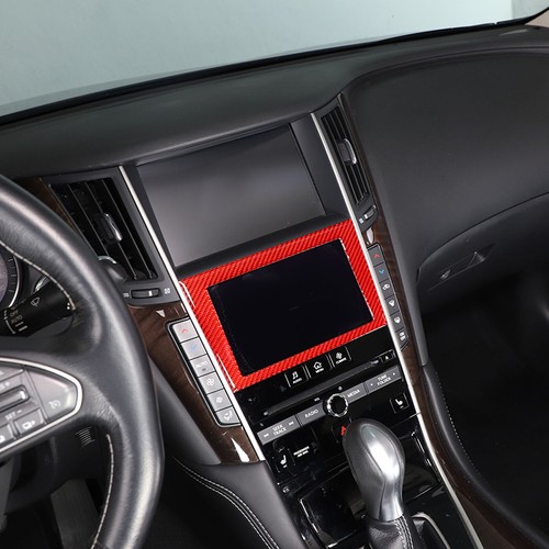For Infiniti Q50 2015-2022 Carbon Fiber Red Center Navigation Screen ...