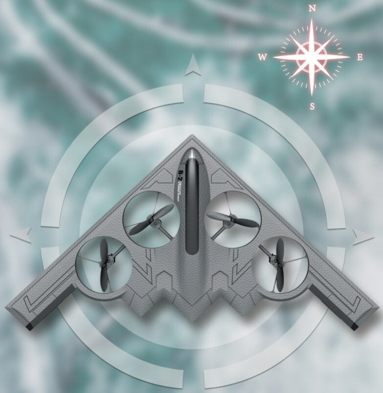 B2 Fighter Stealth Bomber FPV Remote Control 2.4G 4-CH RC Plane Drone ...