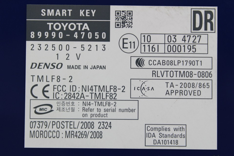 10-15 Toyota Prius 89990-47050 Theft Locking Keyless Ignition Smart Key ...