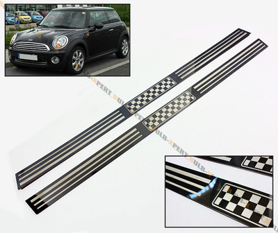 FITS 07-2014 R56 R57 MINI COOPER S CHECKERED FLAG CHROME ENTRY DOOR ...