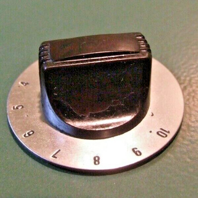 Ham Radio Control Knob Bakelite Aluminum 0-10 Radio Ham 1 5/8" dia 1/4 ...