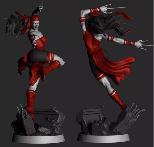 Anime Elektra Unpainted GK Model 3D Printed Figures Unassembled Blank ...
