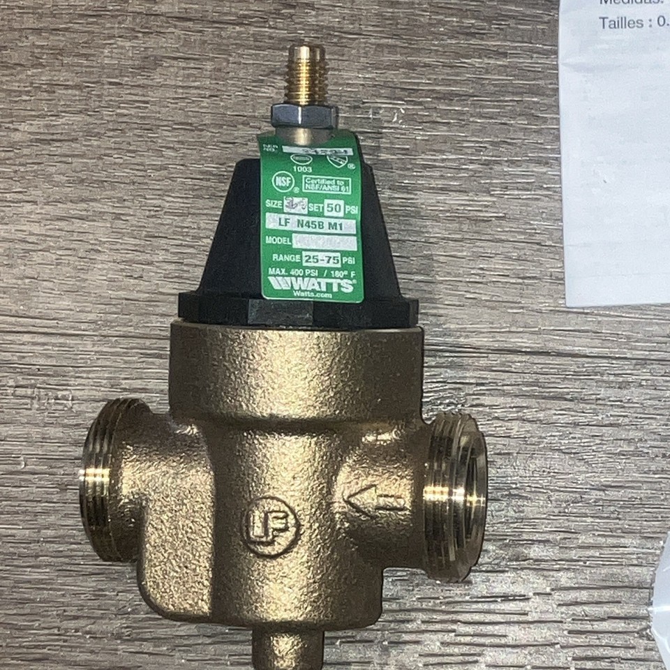 Watts 3/4 LFN45BM1-U Lead Free Water Pressure Reducing Valve, 3/4" EDP ...