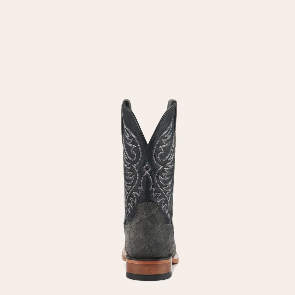 Ariat Men's Wiley Black Elephant Roughout and Black Wide Square Toe ...